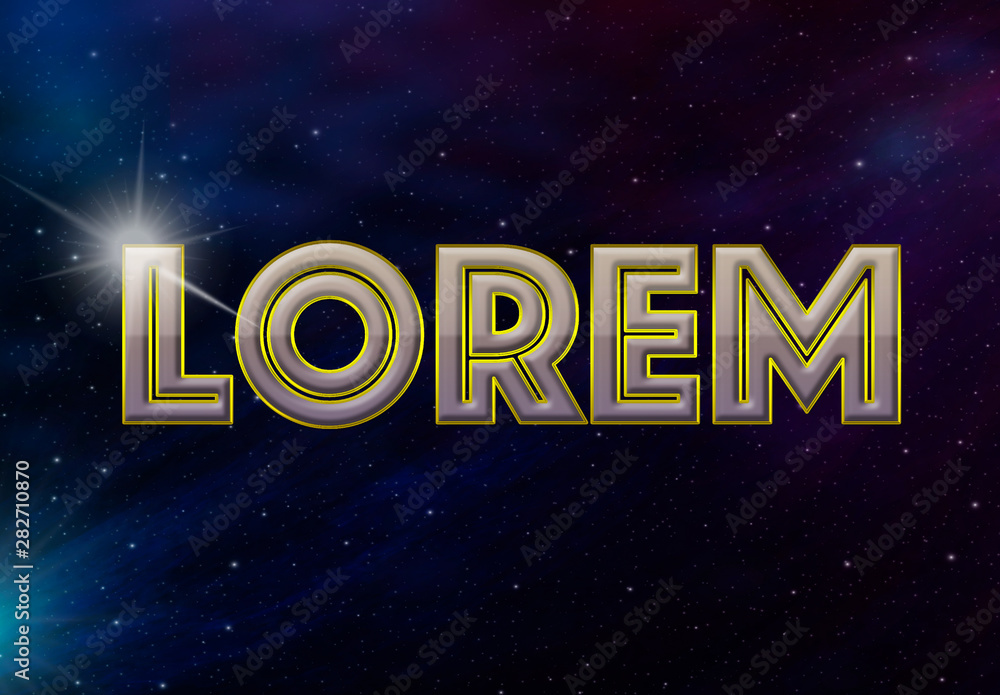 Galactic Style Text Effect Stock Template | Adobe Stock
