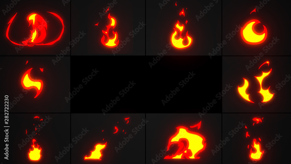 Cartoon Fire Stock Template | Adobe Stock