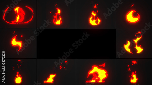 Cartoon Fire Stock Template | Adobe Stock