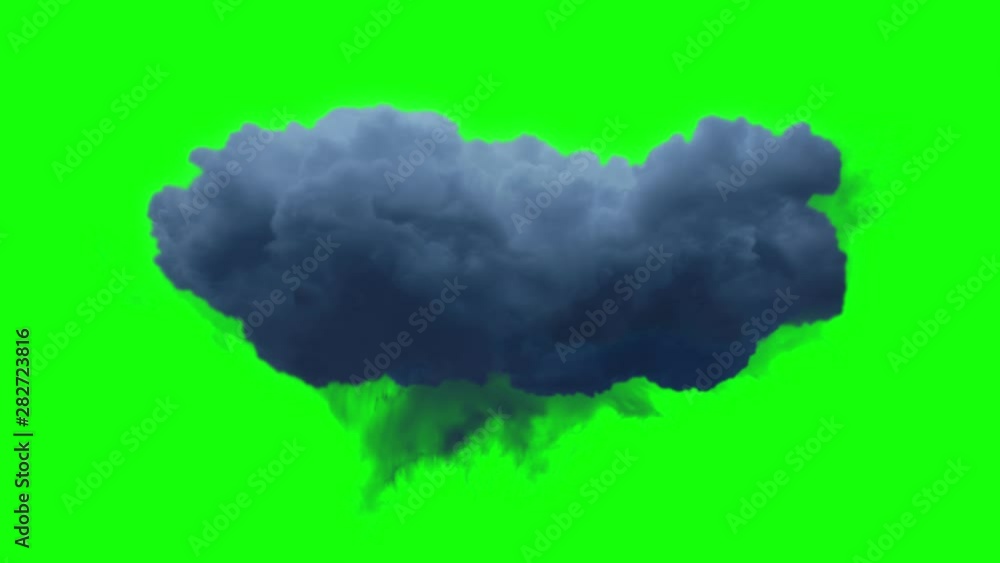 Beautiful Lightning Strikes on green screen Background. Electrical ...