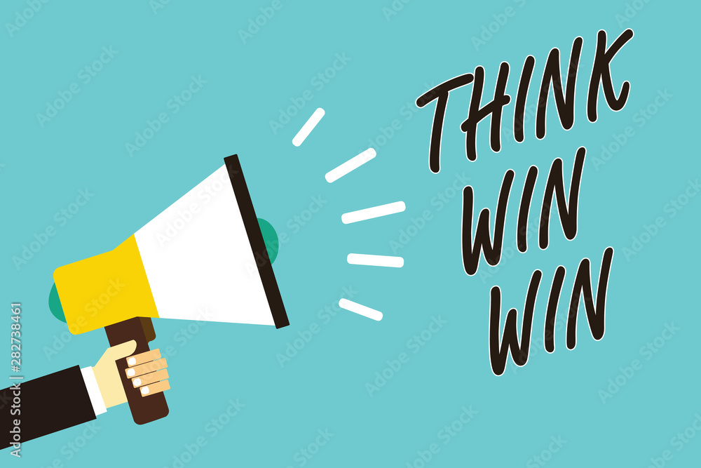 Text sign showing Think Win Win. Conceptual photo Business Strategy ...