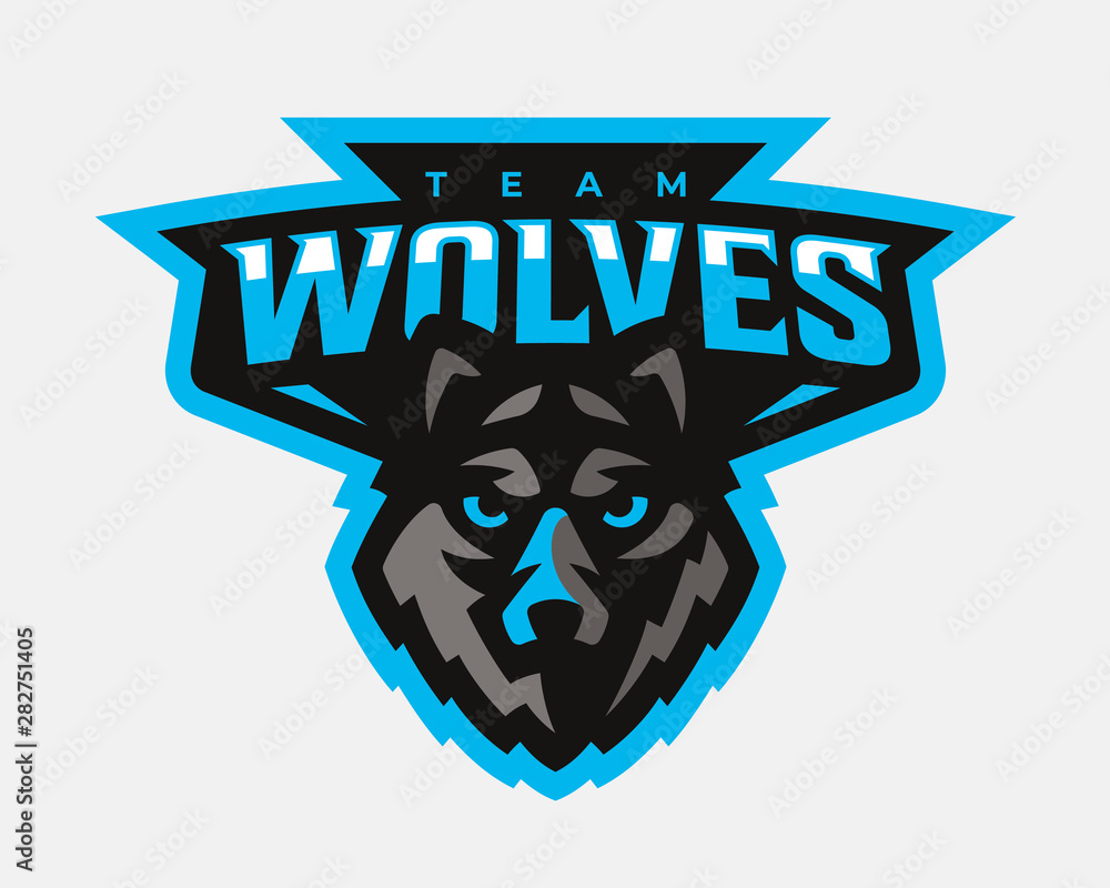 Wolf modern logo. Wolf emblem design template for a sport and eSport ...