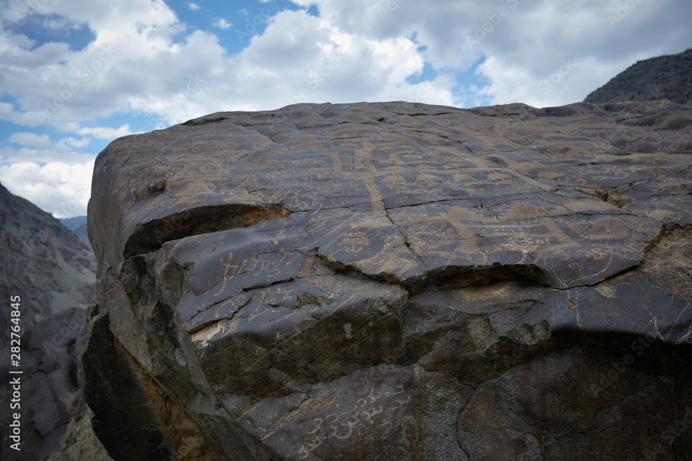Buddhist Rock Art carving along the routes in Gilgit-Baltistan of ...