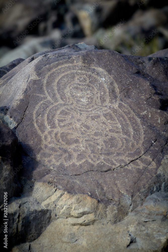 Buddhist Rock Art carving along the routes in Gilgit-Baltistan of ...