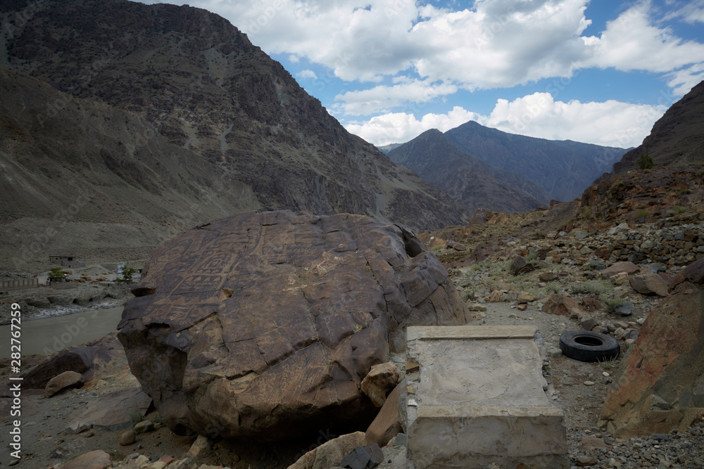 Buddhist Rock Art carving along the routes in Gilgit-Baltistan of ...