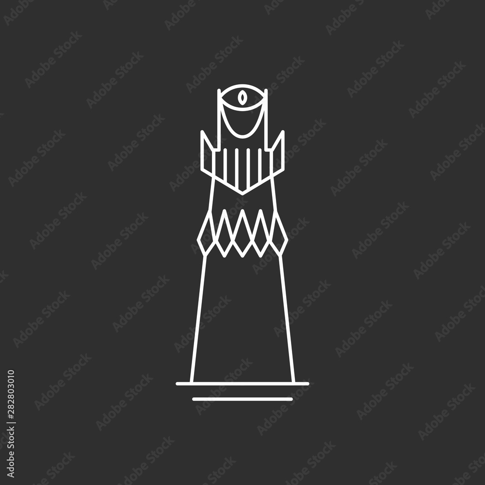 Evil tower. Vector illustration. Stock Vector | Adobe Stock