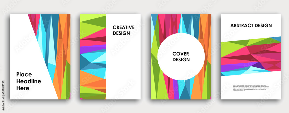 Colorful book cover design, abstract background. Stock Vector | Adobe Stock