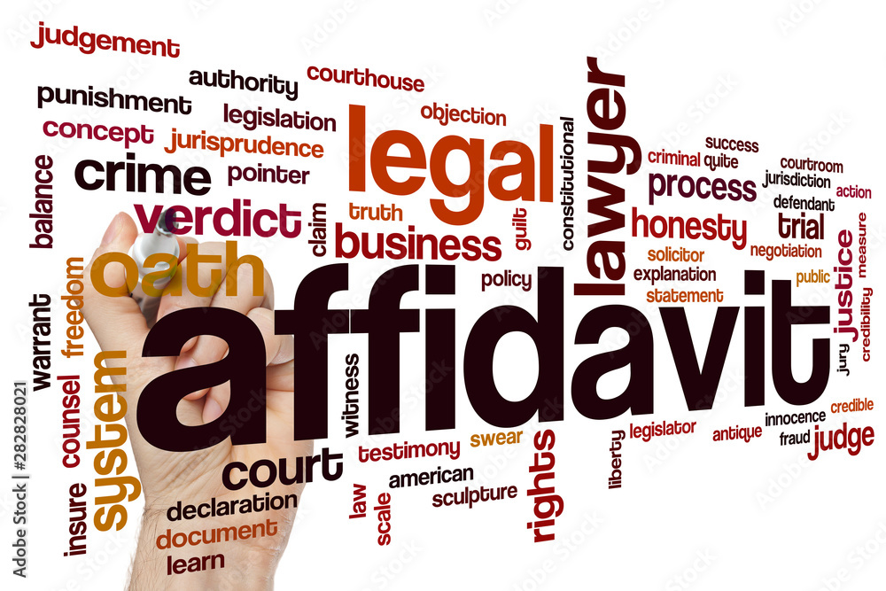 Affidavit word cloud Stock Photo | Adobe Stock