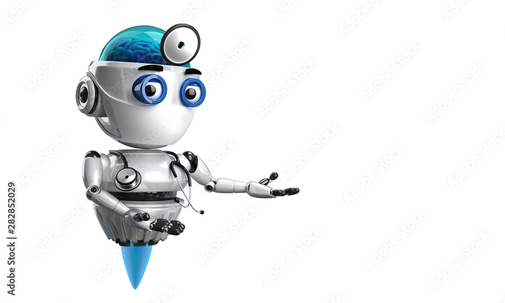 3d, doctor, friendly, future, futuristic, illustration, intelligence ...