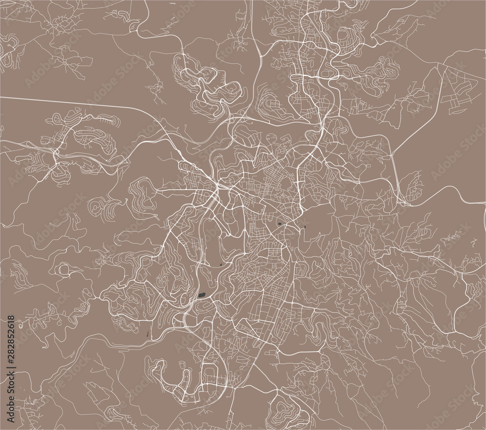 map of the city of Jerusalem, Israel Stock Vector | Adobe Stock
