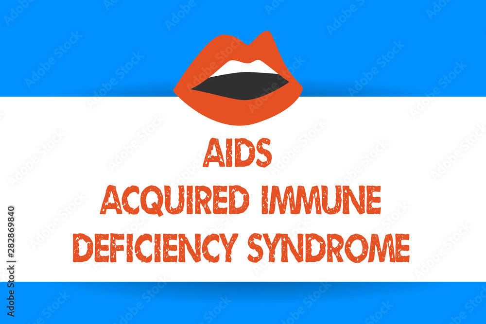 Writing note showing Aids Acquired Immune Deficiency Syndrome. Business ...
