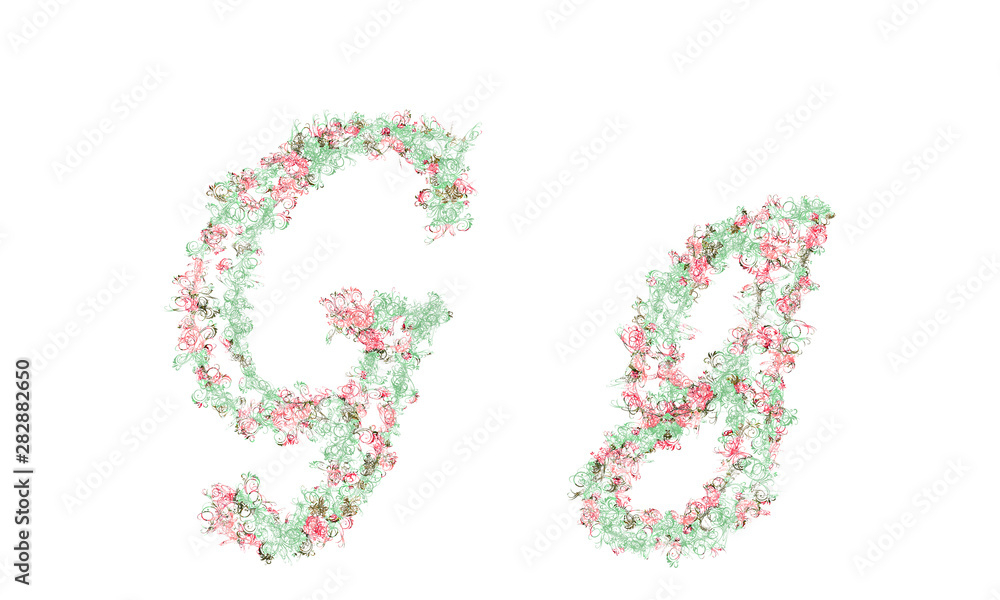 Flower alphabet. Colorful font. Uppercase, lowercase and numbers. Stock ...