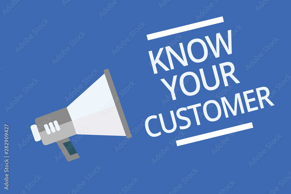 Text sign showing Know Your Customer. Conceptual photo Marketing ...