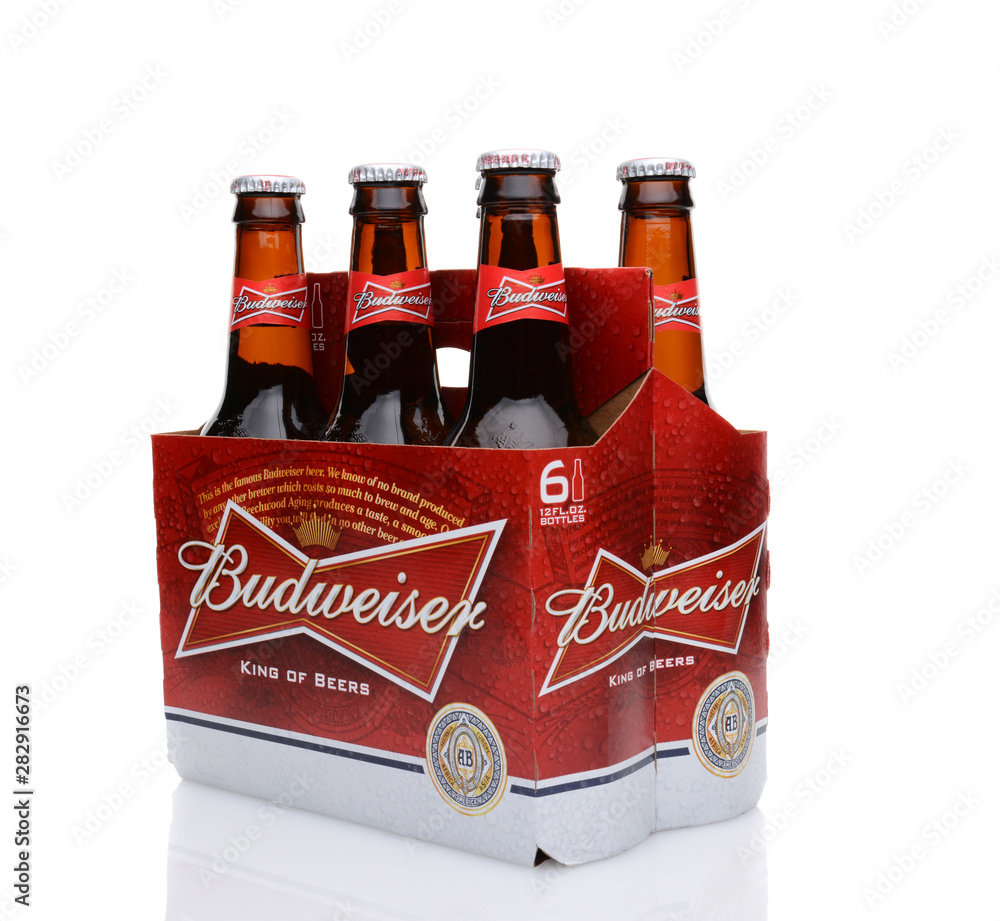 Budweiser Six IRVINE, CA - MAY 25, 2014: A 6 pack of Budweiser, side ...