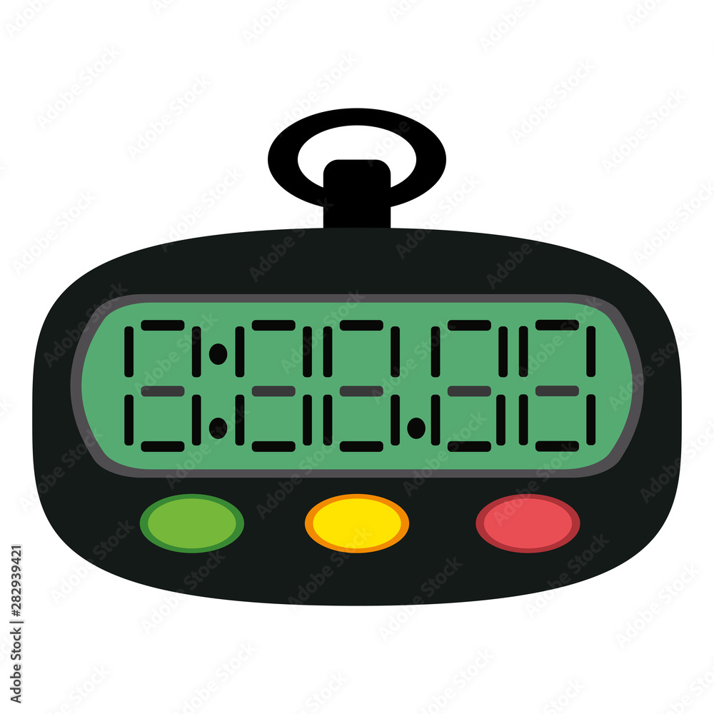 Cartoon Stopwatch Isolated Stock Vector | Adobe Stock