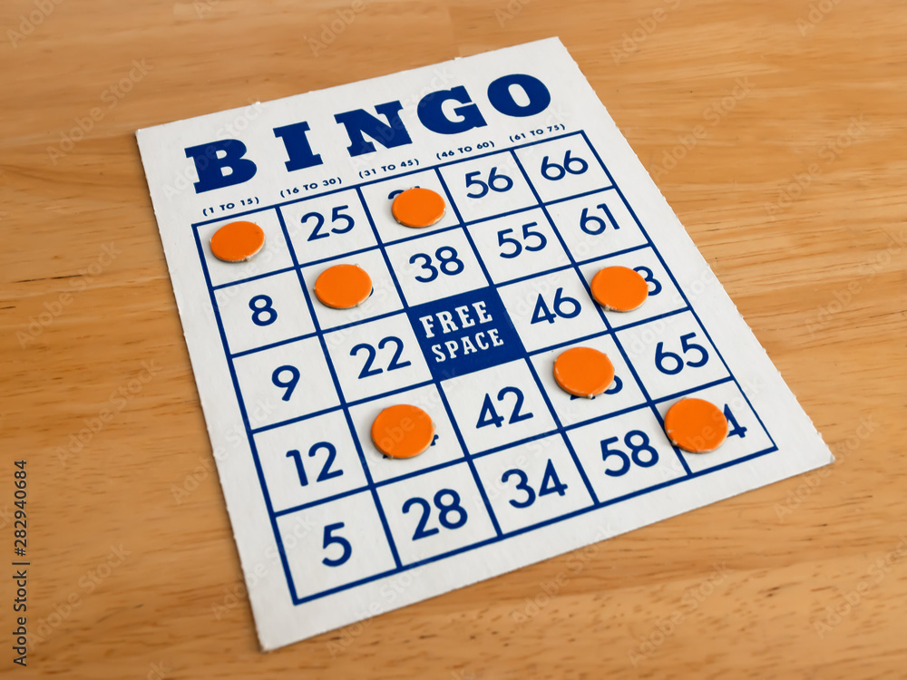 Bingo game cards. Bingo numbers with blue and white background. Stock ...