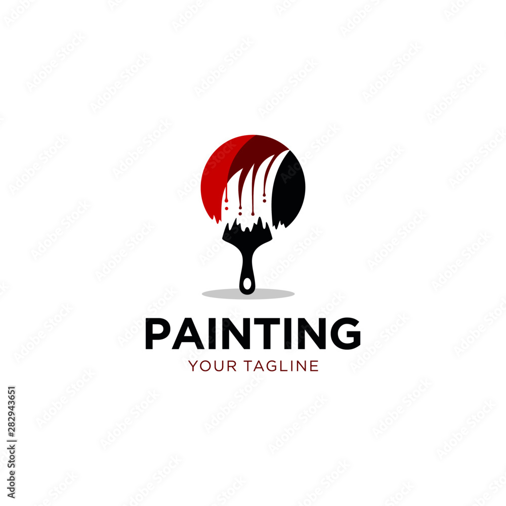 Painting Services Logo Vector Template Stock Vector | Adobe Stock