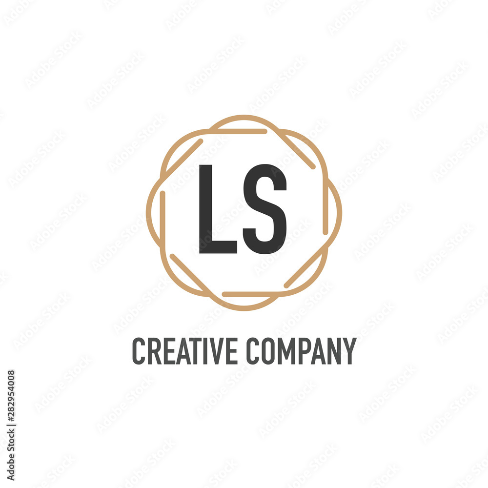 Initial Letter LS Luxurious minimalist elegant sophisticated geometric ...