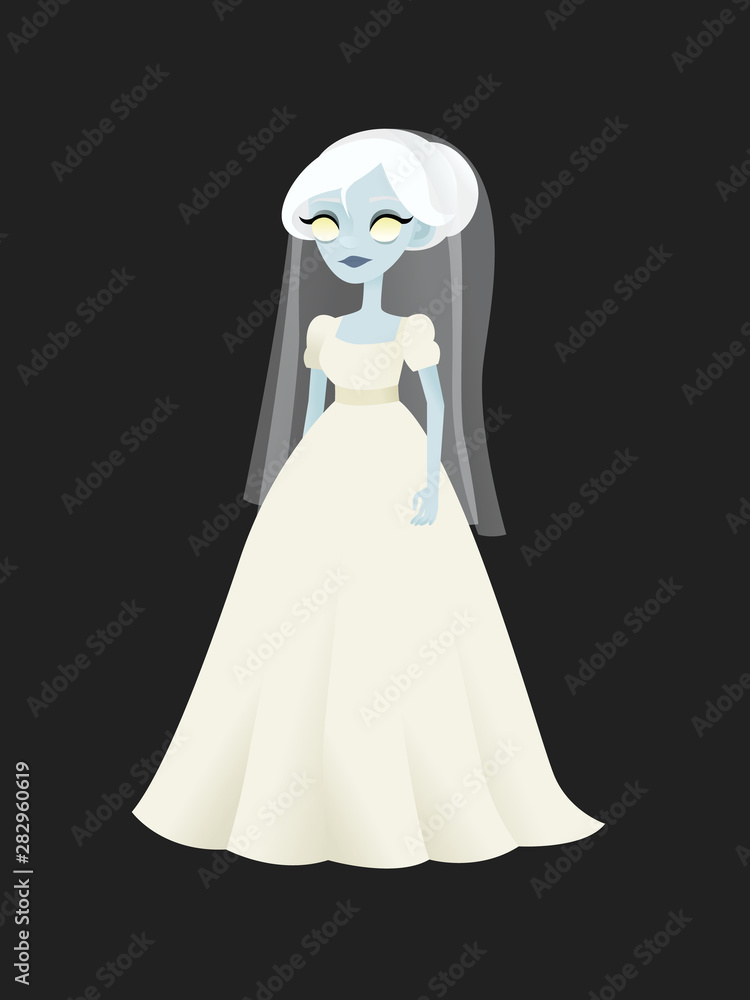 Ghost bride Stock Vector | Adobe Stock
