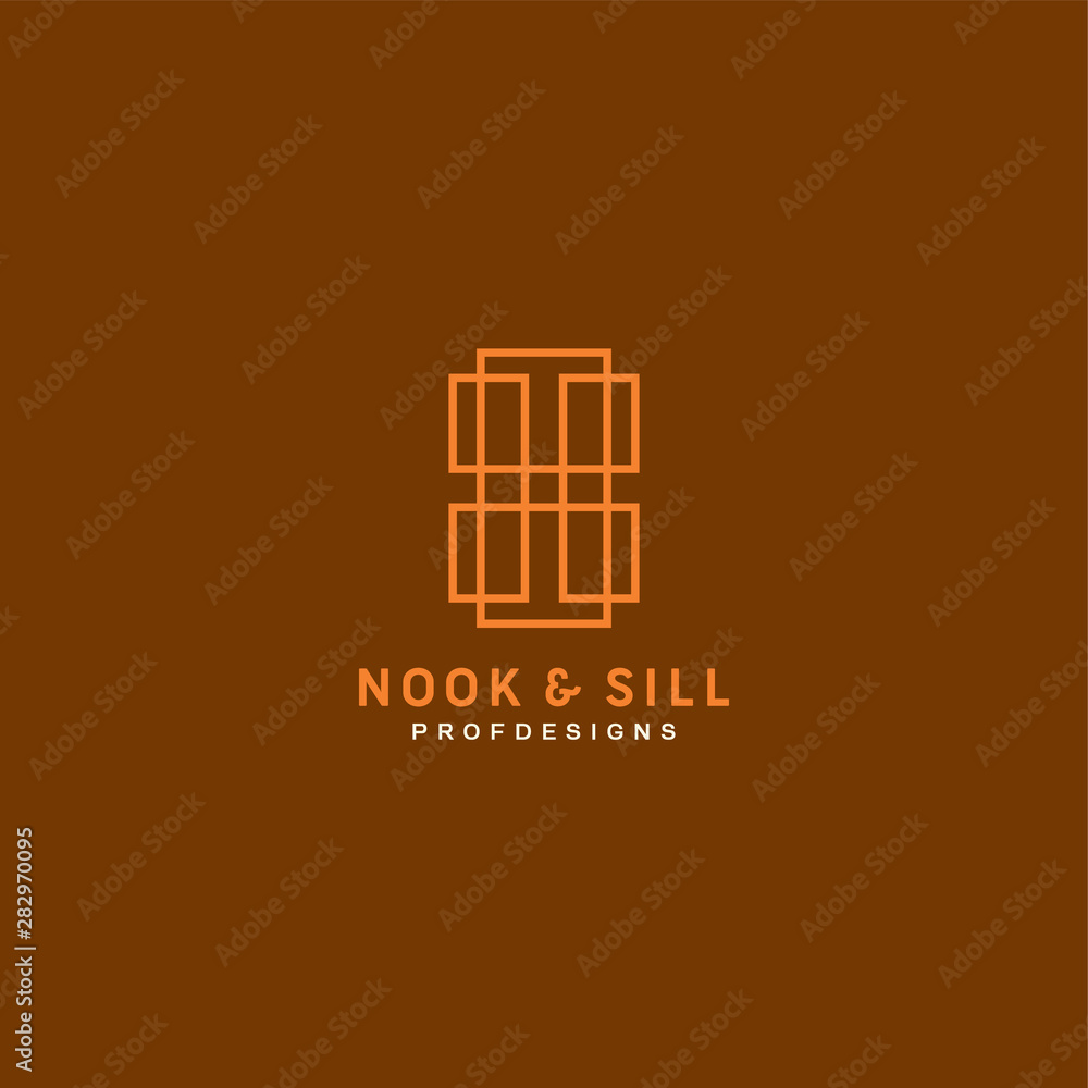 nook and sill modern window and door specialist furniture designs logo ...
