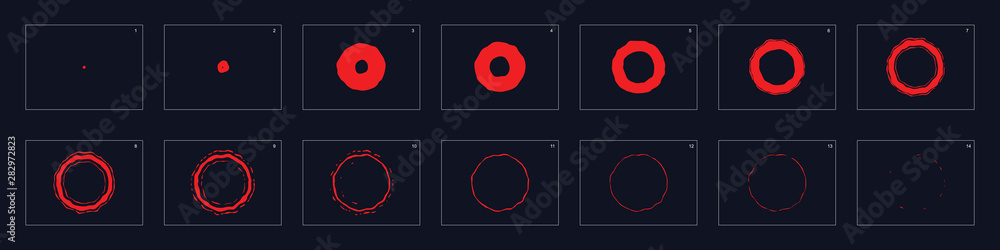 fire ring Animation. Smoke animation. Sprite sheet for game or cartoon ...