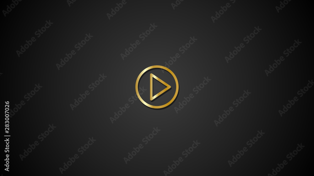 Gold Icon -Play Button- Gold Gradient Icons design for print, website ...