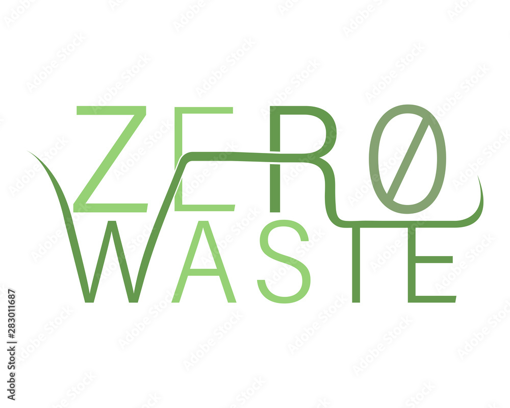 Zero waste logo - vector Stock Vector | Adobe Stock