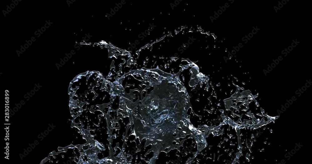 Water Splash Animation with Transparent Background Stock Video | Adobe ...