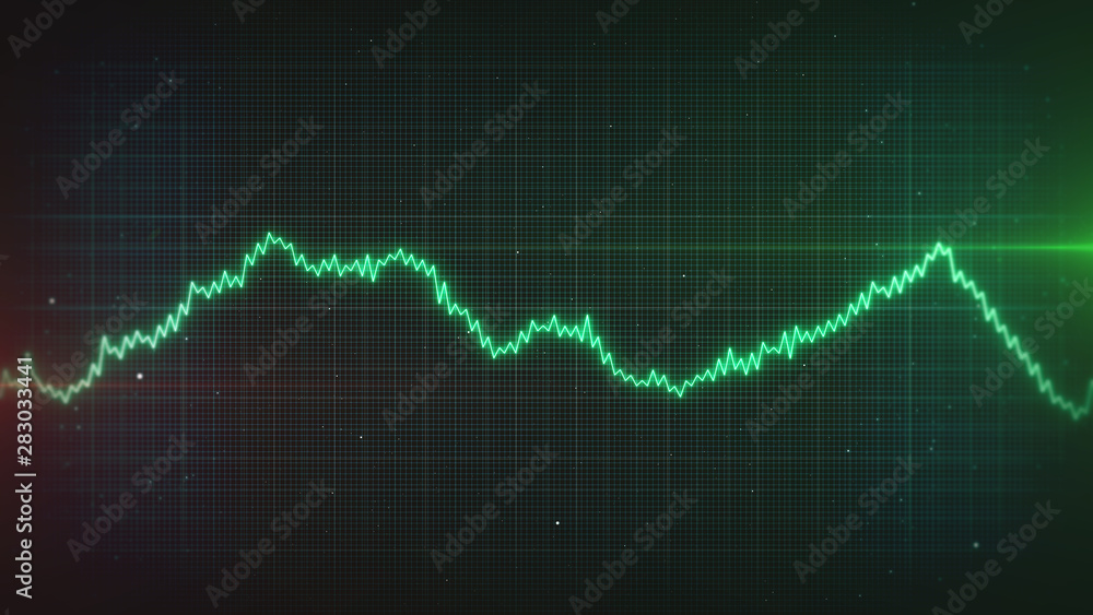 Business green graph chart of stock market investment trading profit ...