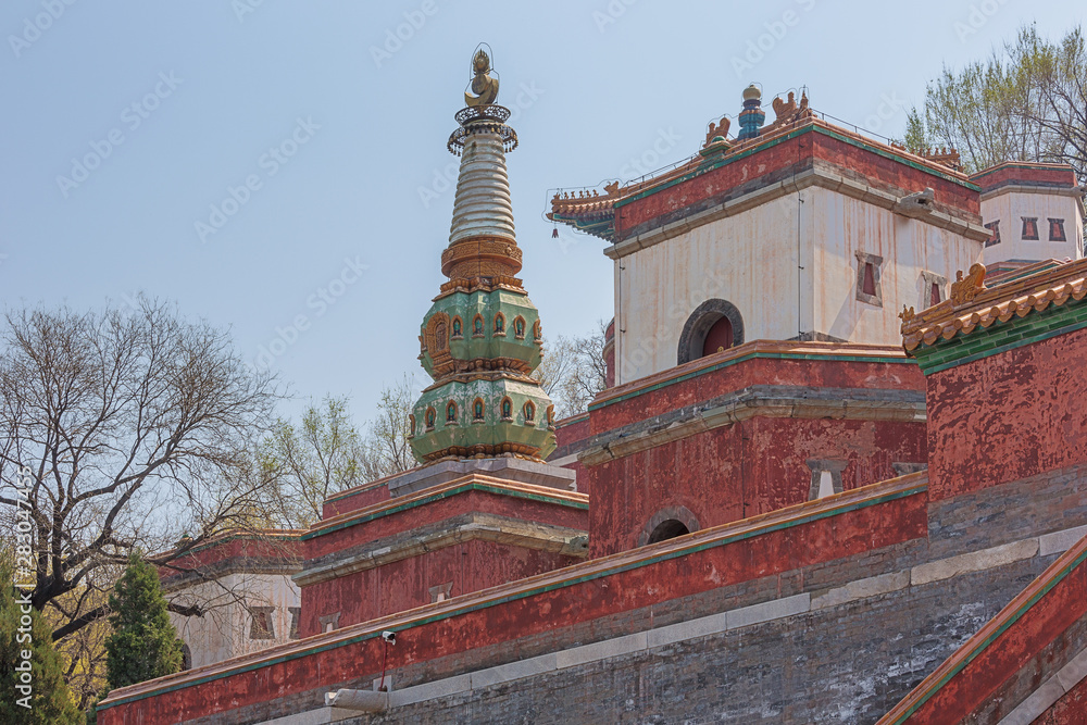 Upper structure of the Sumeru Temple on Longevity Hill, in the Summer ...