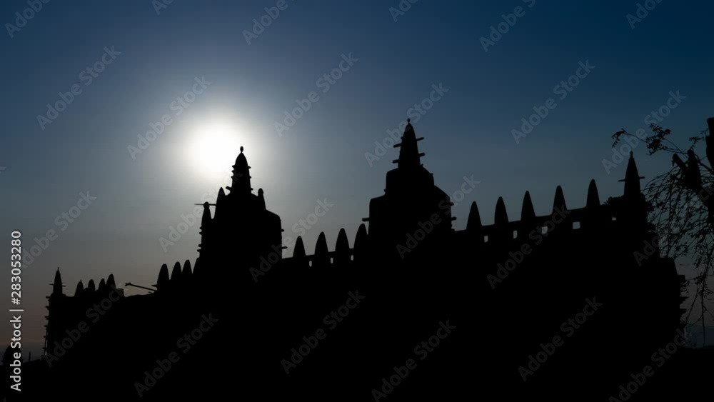Great Mud Mosque of Djenne: Time Lapse at Sunset, one of the most ...