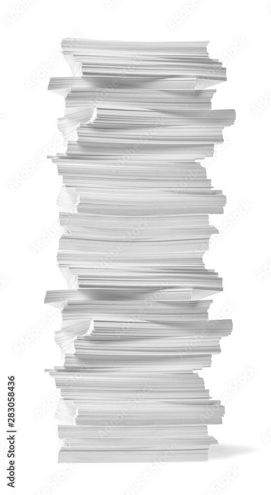 paper stack pile office paperwork busniess education Stock Photo ...