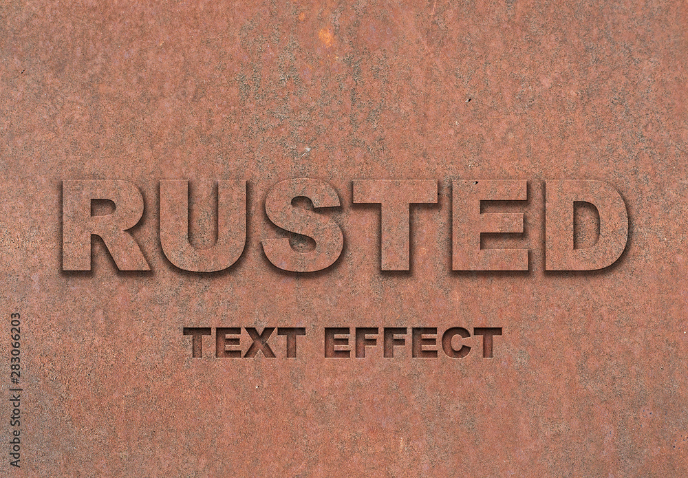 Rust Text Effect Stock Template | Adobe Stock