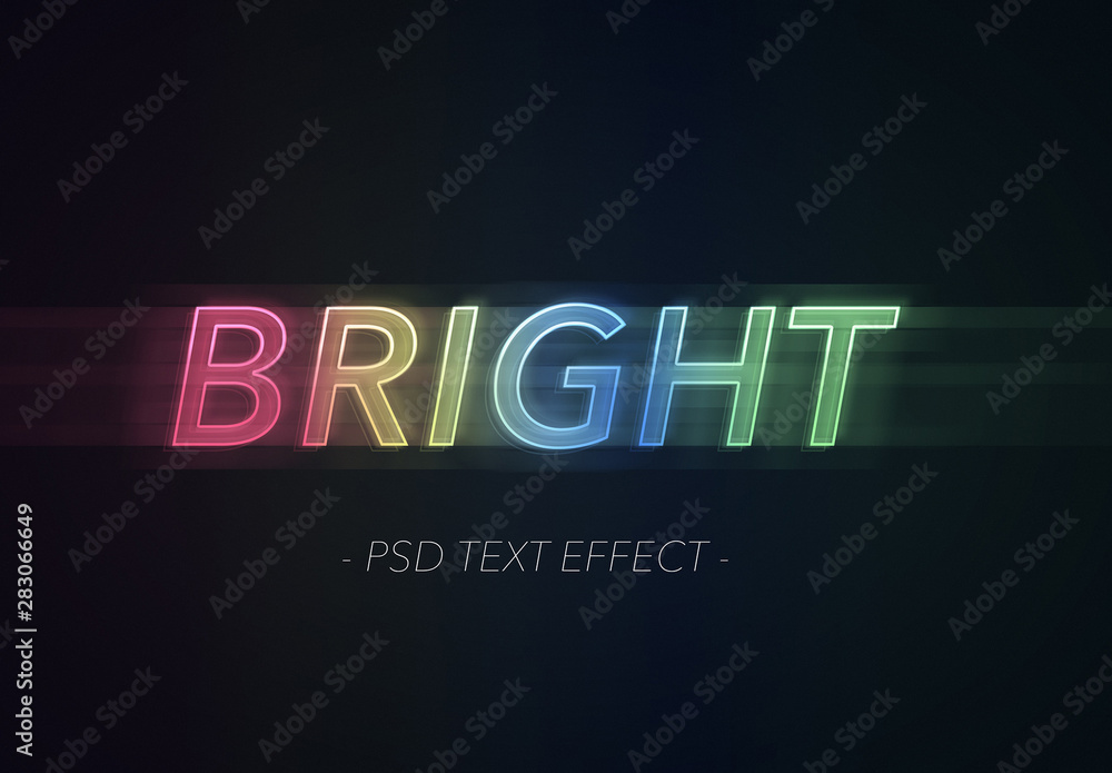 Bright Colorful Text Effect with Motion Blur Stock Template | Adobe Stock