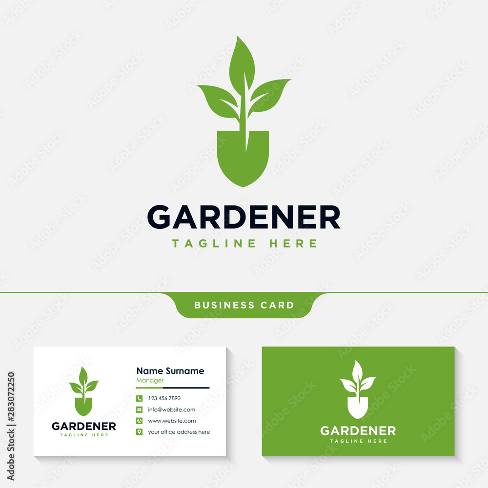 Gardener logo collections design inspiration vector, Lawn care, farmer ...