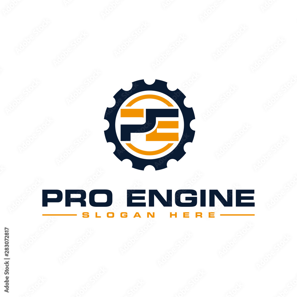 Initial se engineering logo design template vector Stock Vector | Adobe ...