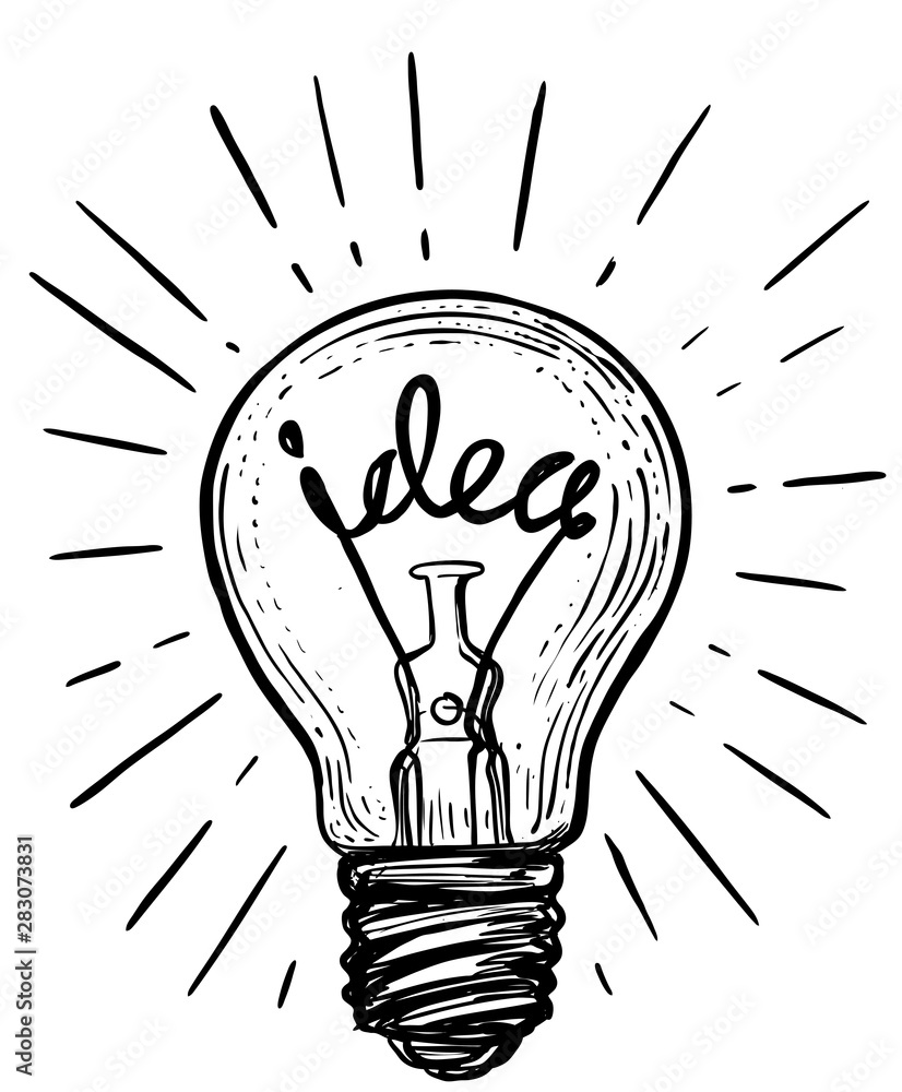 Edison Light Bulb Vector Clipart