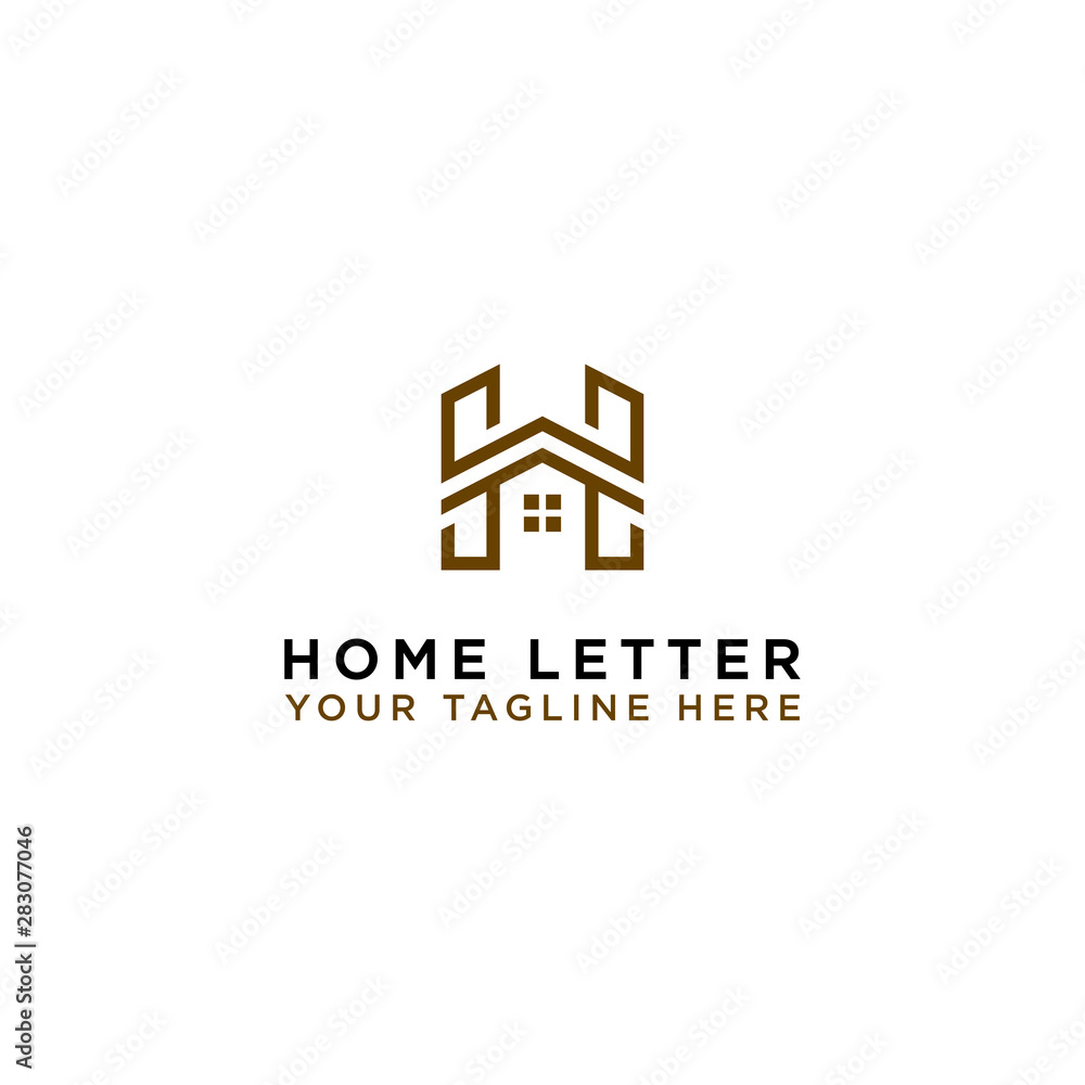Elements of a Home Logo Design Template with Letter H. - Vector S Stock ...