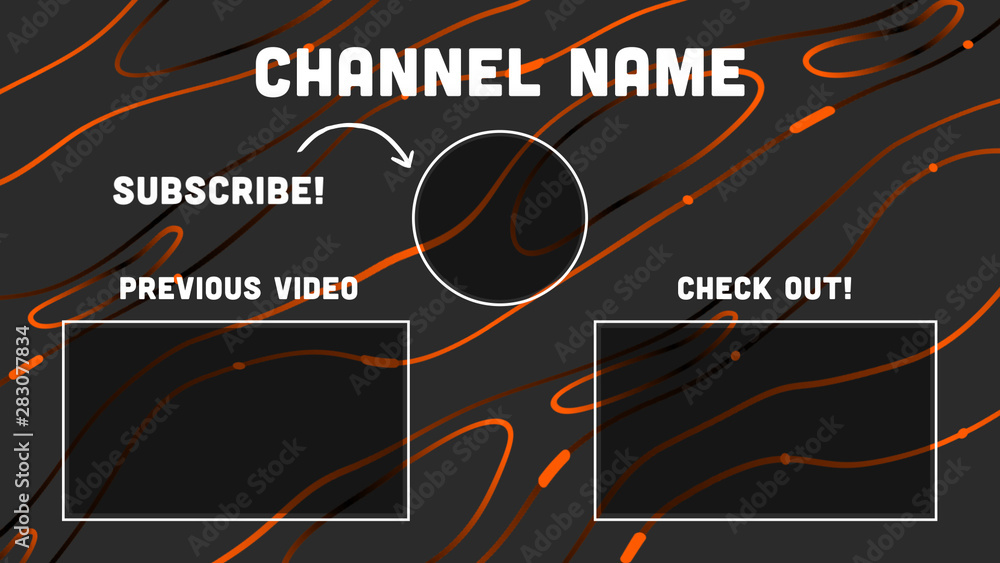 Trendy Video End Card Stock Template | Adobe Stock