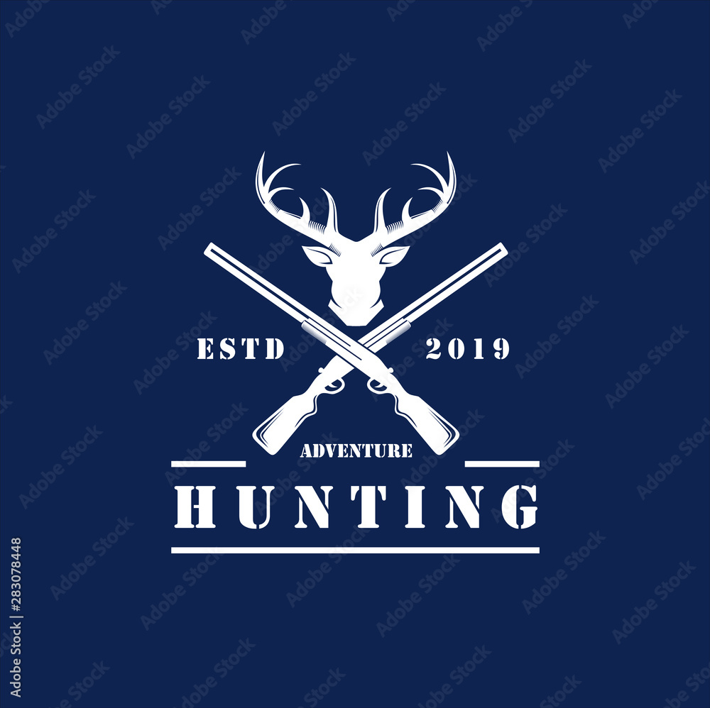 Antler / Hunting logo design inspiration Stock Vector | Adobe Stock