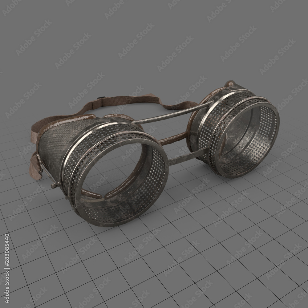 Antique steampunk goggles 4 Stock 3D asset | Adobe Stock
