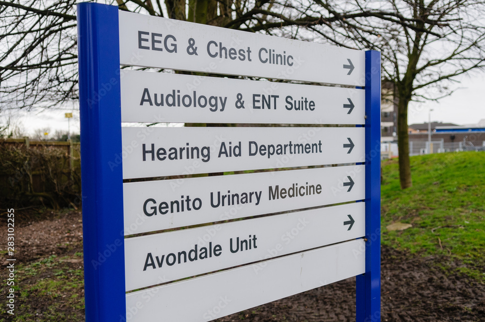 Hospital Departments Signs