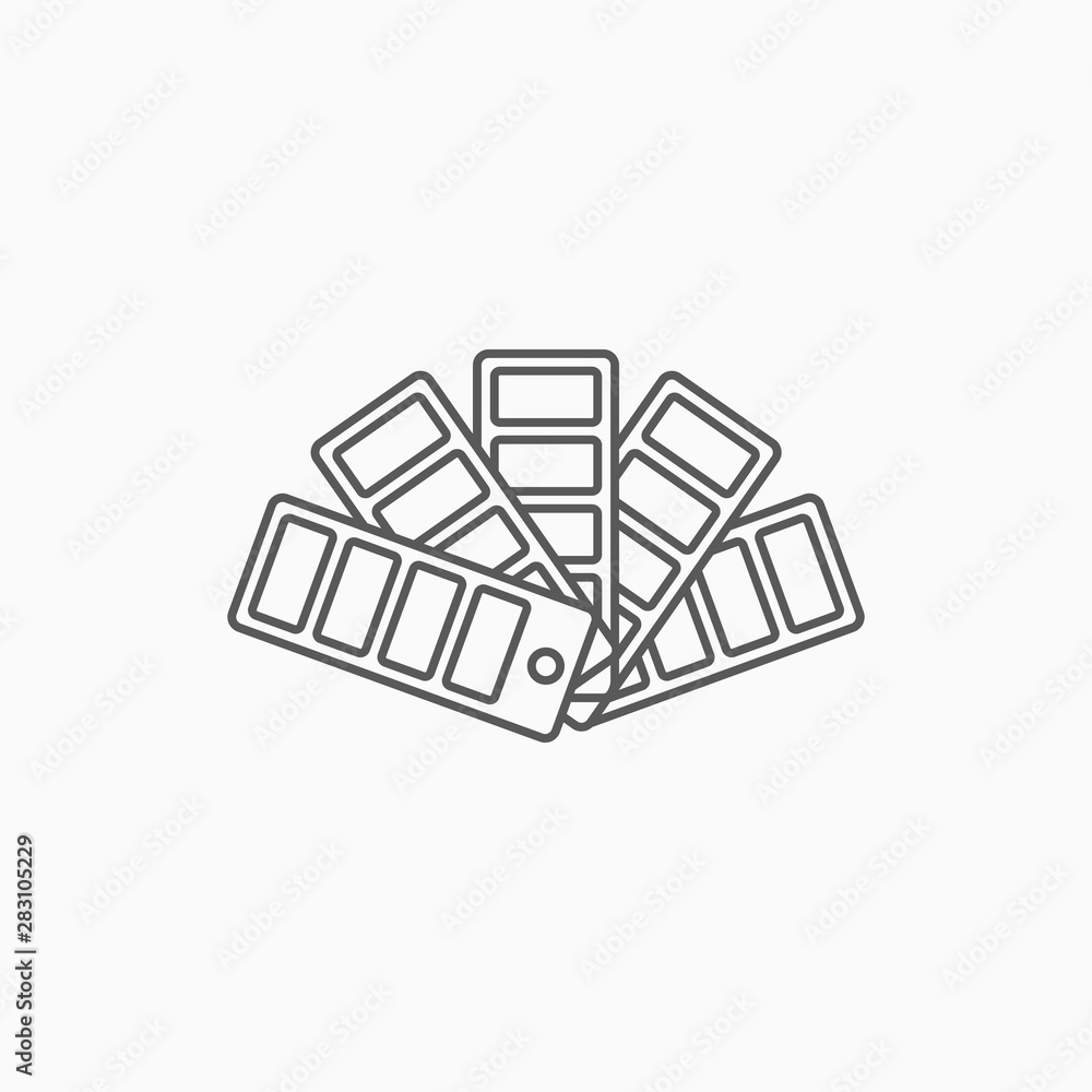 color guide icon, color palette vector Stock Vector | Adobe Stock