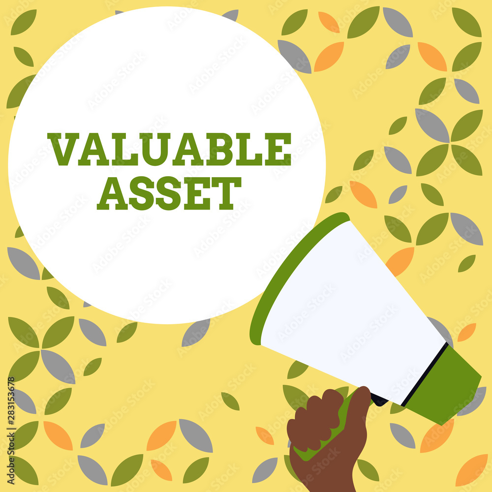 Word writing text Valuable Asset. Business photo showcasing Your most ...