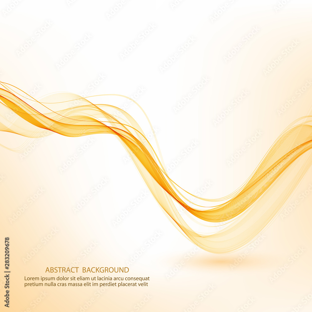 Abstract white background with yellow horizontal lines stylish vector ...