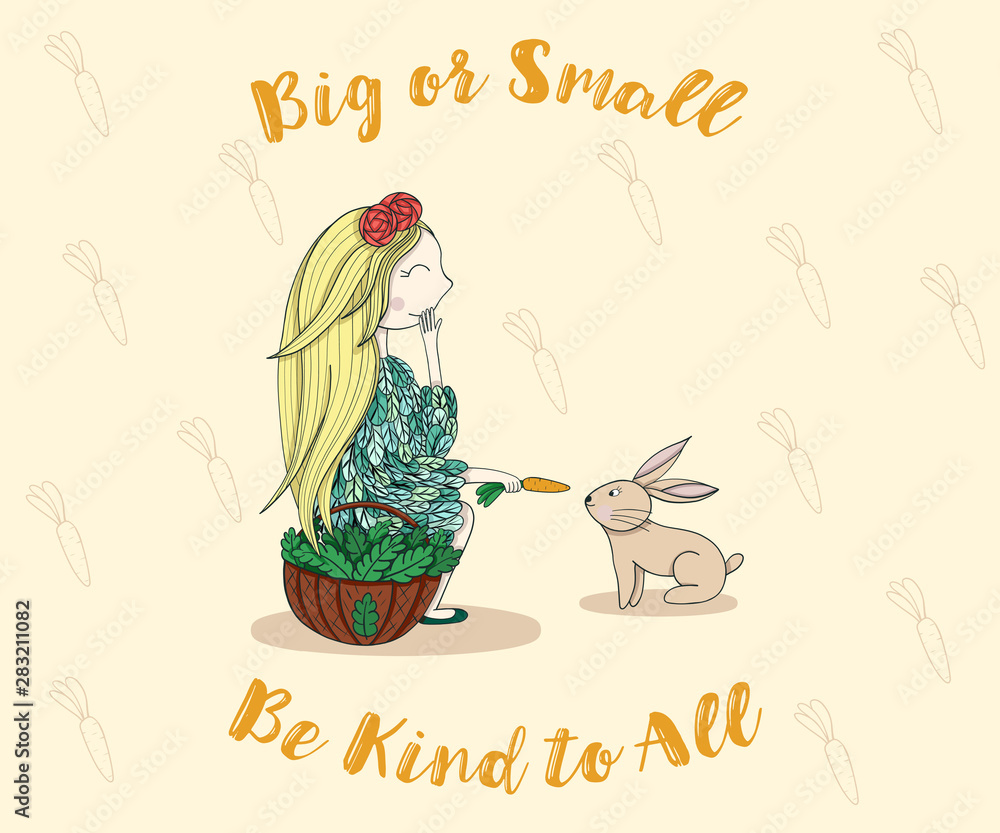 Earth Day card Poster, banner design Save the planet Cute gold hair ...