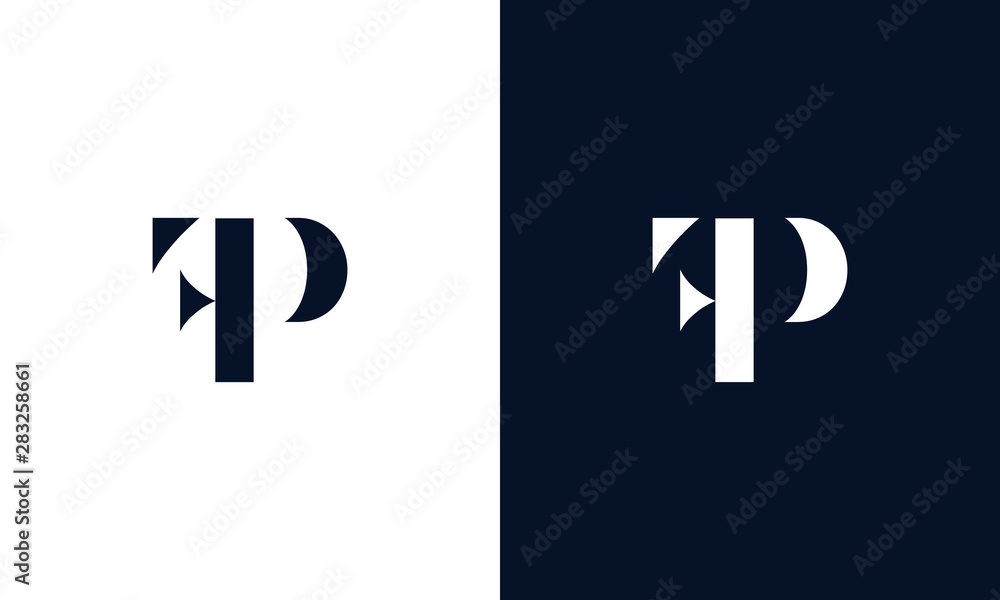 Abstract letter FP logo. This logo icon incorporate with abstract shape ...