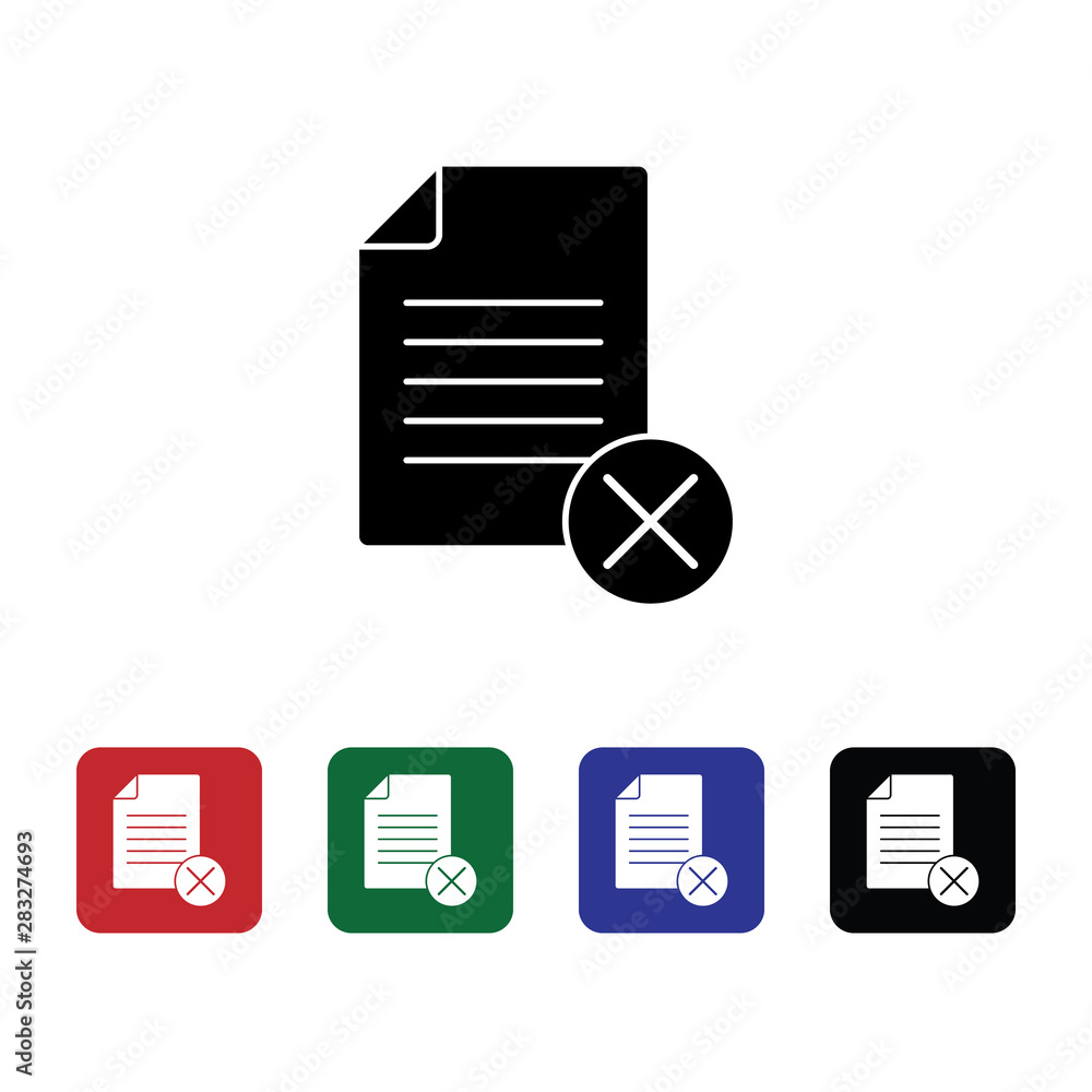 Document not, x, file vector icon. Premium quality graphic design icon ...
