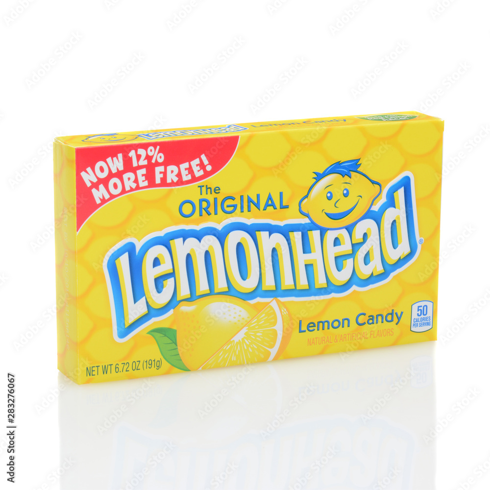 IRVINE, CALIFORNIA - DECEMBER 12, 2014: A box of Lemonhead Candy ...