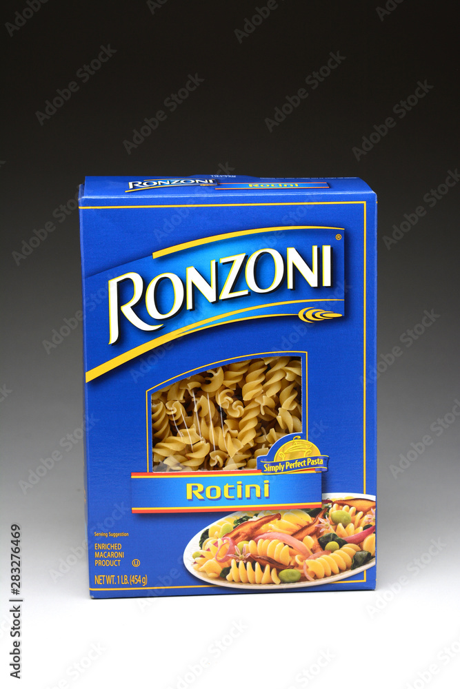 IRVINE, CA - January 21, 2013: A one pound box of Ronzoni Rotini Pasta ...